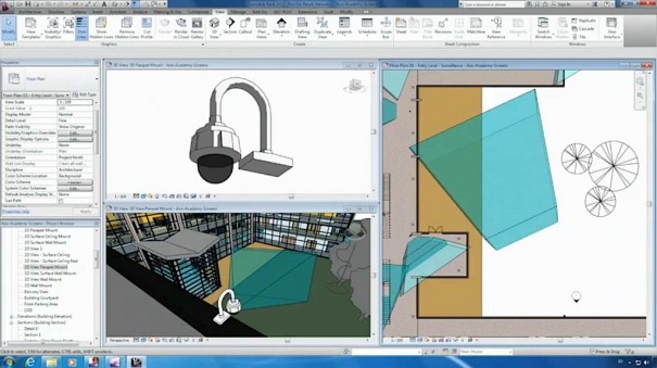 3D content of interactive visualization of axis cameras with Autodesk ...